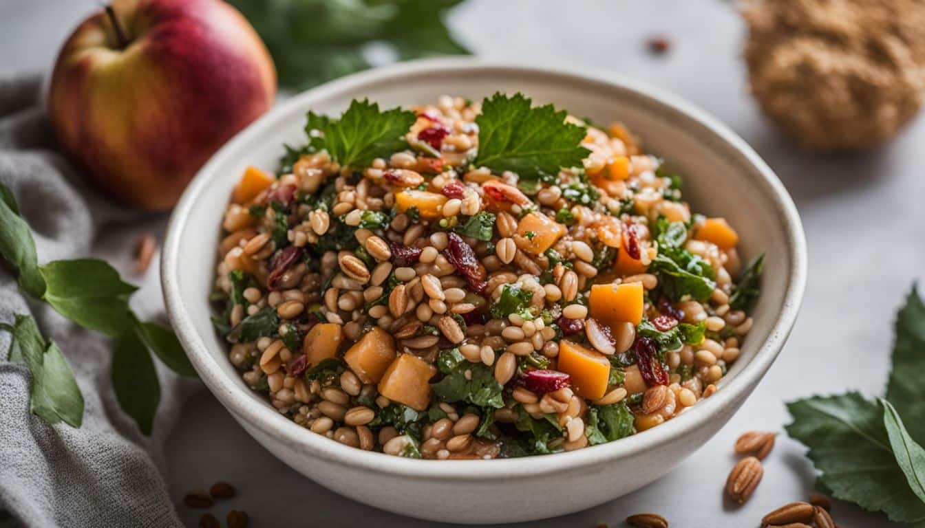 Farro Salad with Butternut Squash and Cranberries