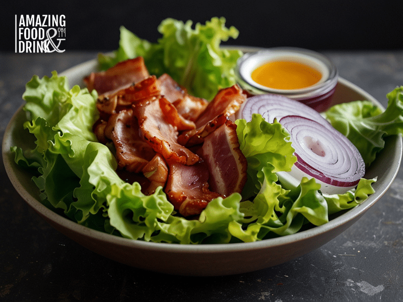 Best Wilted Lettuce Salad Recipe with Hot Bacon Dressing