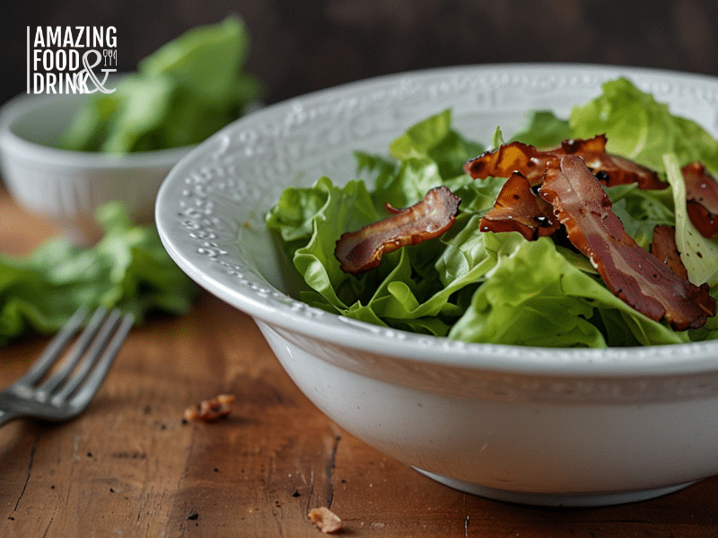 Best Wilted Lettuce Salad Recipe with Hot Bacon Dressing