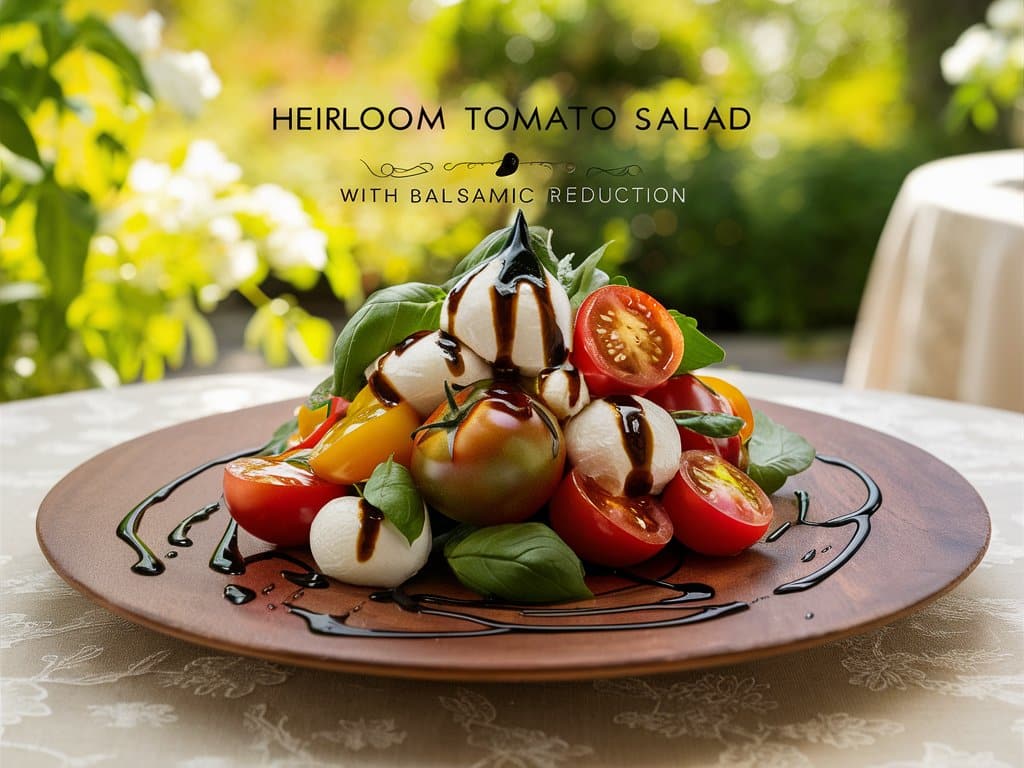 Best Heirloom Tomato Salad with Balsamic Reduction Recipe