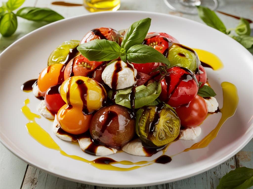 Best Heirloom Tomato Salad with Balsamic Reduction Recipe