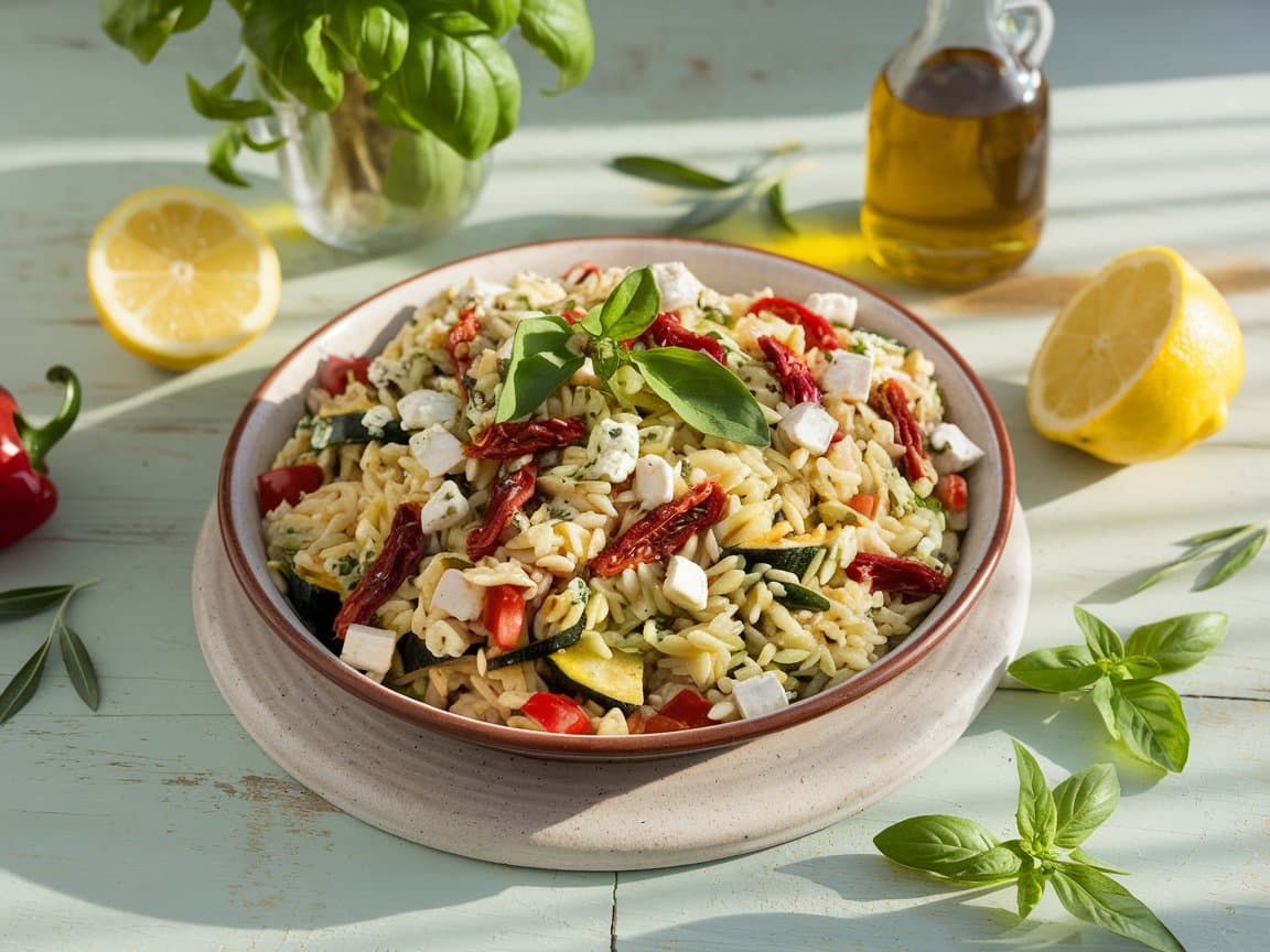Orzo Pasta Salad: Fresh, Delicious Mediterranean Bite!