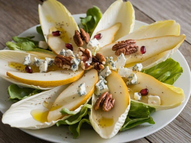 Endive Salad with Blue Cheese and Pears - Amazing Food & Drink