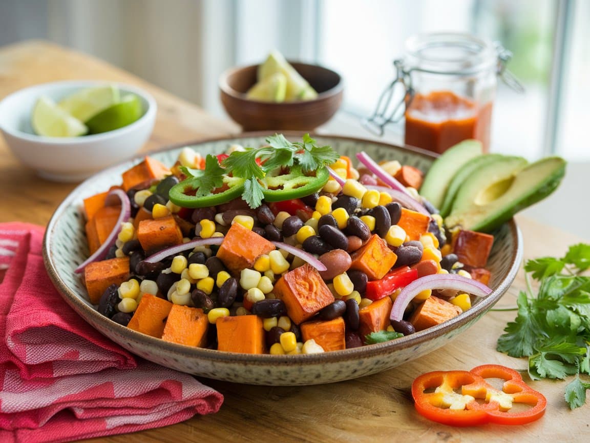 Southwestern Sweet Potato Salad with Black Beans - Amazing Food & Drink