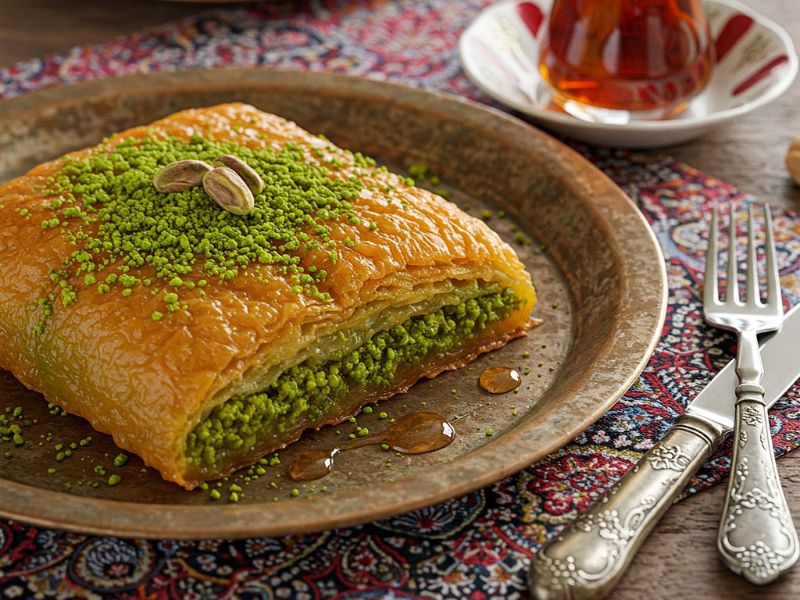 Authentic Turkish Katmer: Flaky Sweet Pastry Recipe