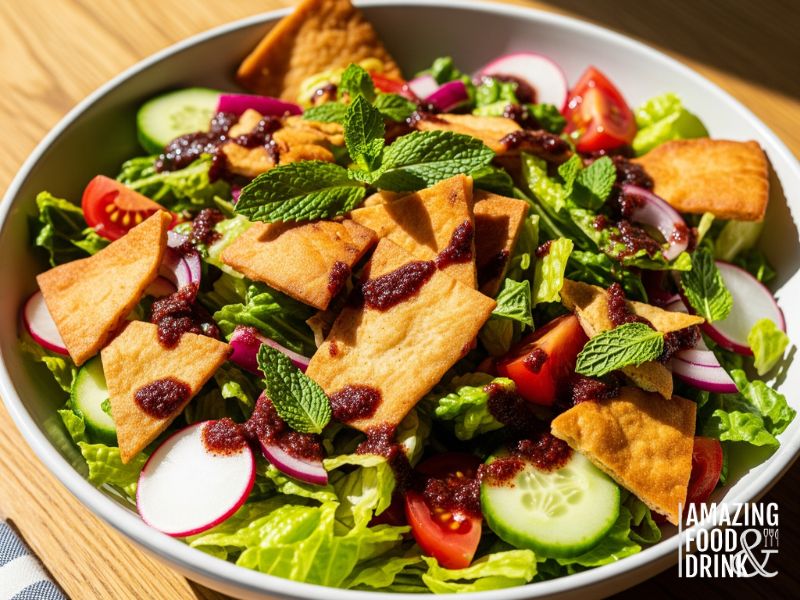 Fattoush Salad Recipe: Crispy Pita & Sumac Dressing