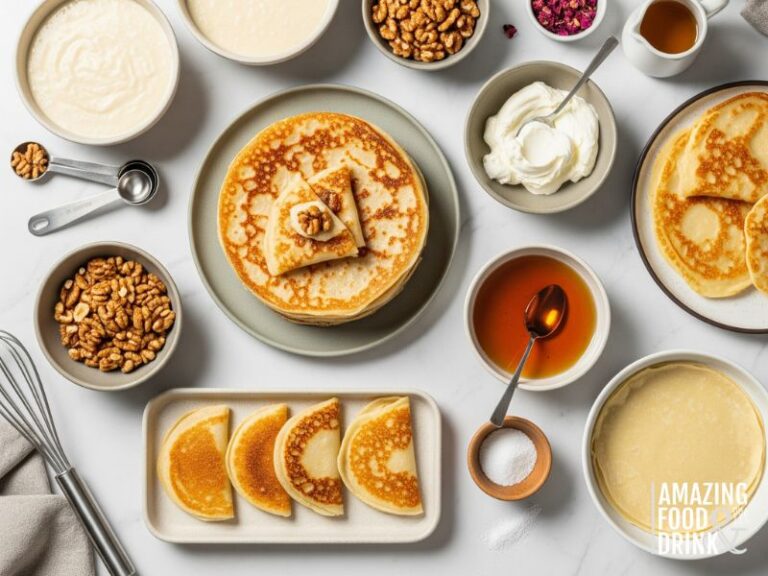 Authentic Qatayef Recipe with Ashta Cream and Walnut Filling