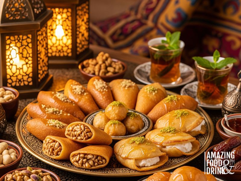 Authentic Qatayef Recipe with Ashta Cream and Walnut Filling