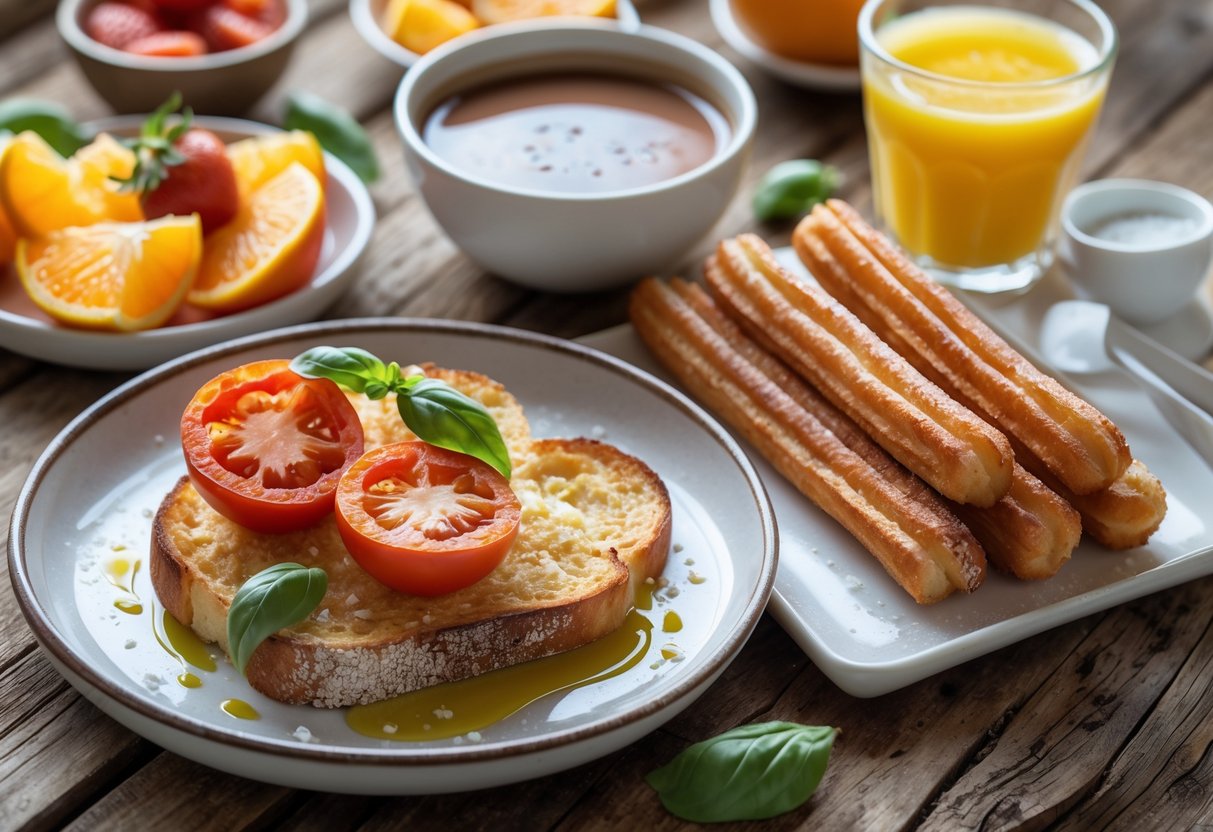 Spanish Breakfast: pan con tomate, churros, and Morning Food Culture ...