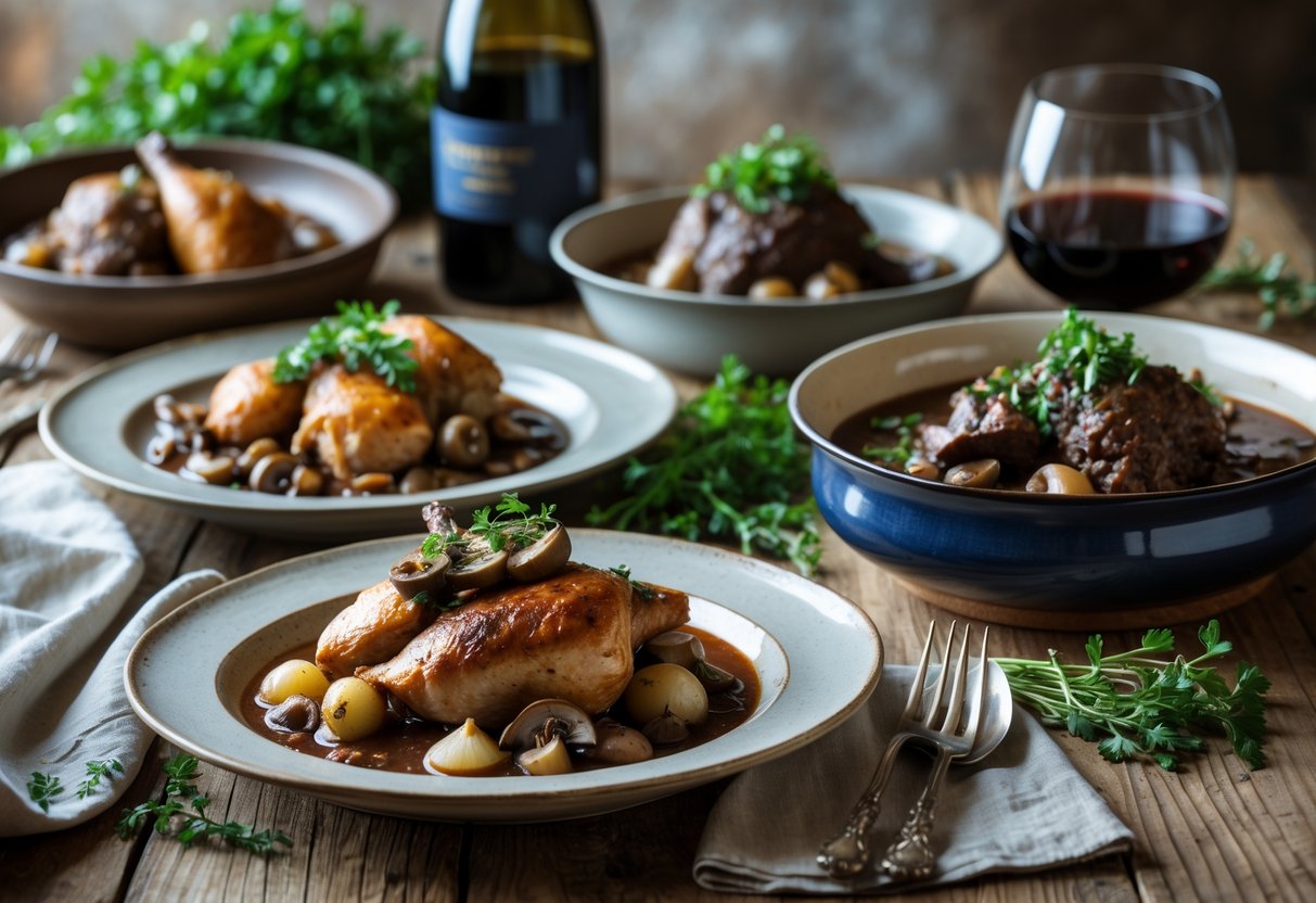 French Meat Dishes: Coq au Vin, Boeuf Bourguignon & Braising Classics ...